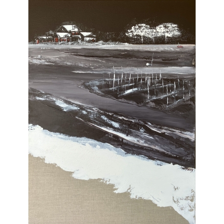 Au milieu du Bassin, peinture abstraite d'Amey