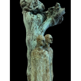 Contemporary Sculpture " Racines " Humanity / Nature Intertwined